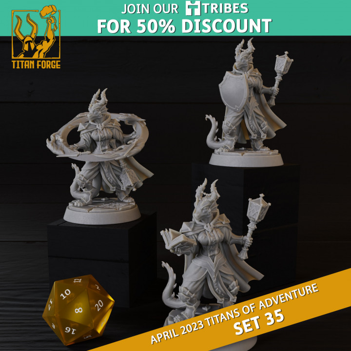 3D Printable RPG - DnD Hero Characters - Titans of Adventure Set 35 by ...