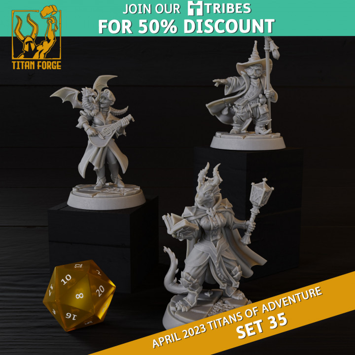 3D Printable RPG - DnD Hero Characters - Titans of Adventure Set 35 by ...
