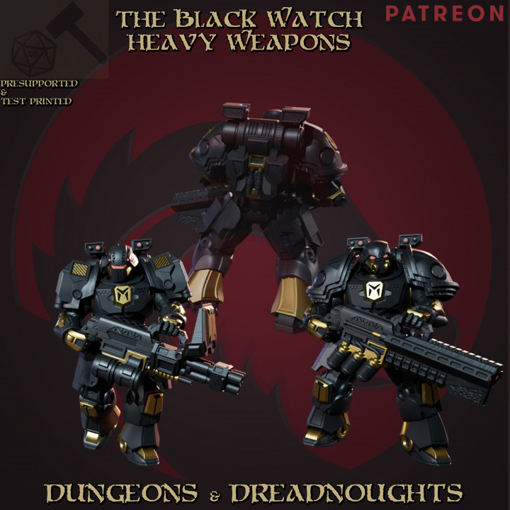 3D Printable Black Watch - Anti-Magic Heavy Weapon Marines- 5e Stats by ...