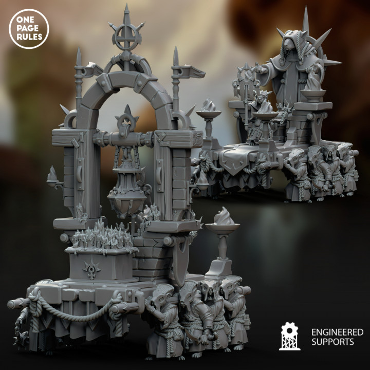 3D Printable Blessed Platform - Ratmen by One Page Rules