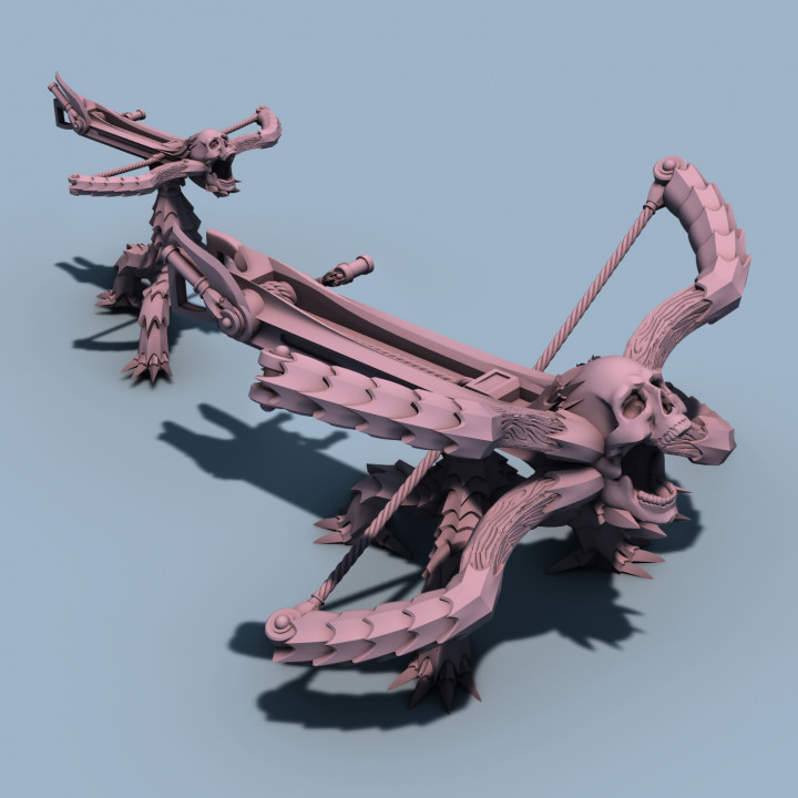 3D Printable Dark Elf Underdark Heavy and Light Ballista Loaded and ...