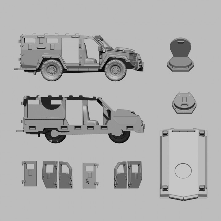 3D Printable BearCat SWAT Car by Sergeant Hammer