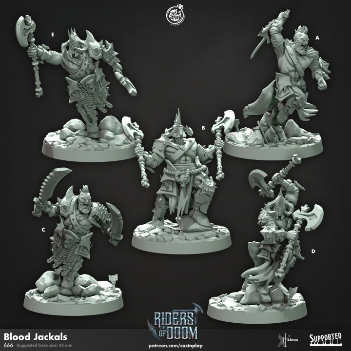 3D Printable Riders of Doom (Set) (Pre-Supported) by Cast n Play