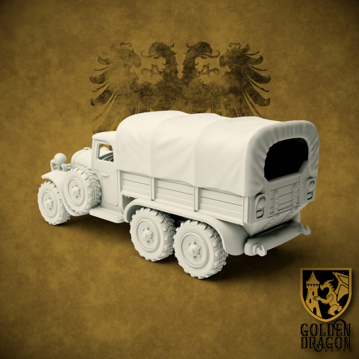3D Printable Holy Roman Empire - 20M Supply Truck by Golden Dragon Games
