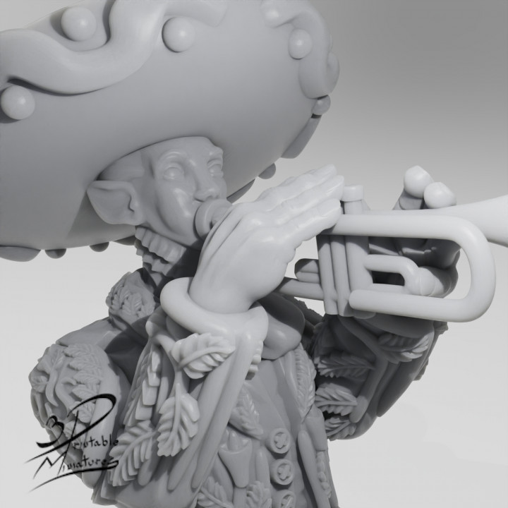 3D Print of Simic Hybrid Bard Mariachi by 3DPrintableMiniatures