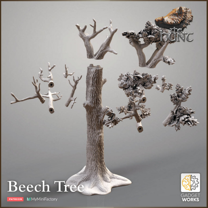 3D Printable Beech Tree Winter/Summer versions - The Hunt by Gadgetworks