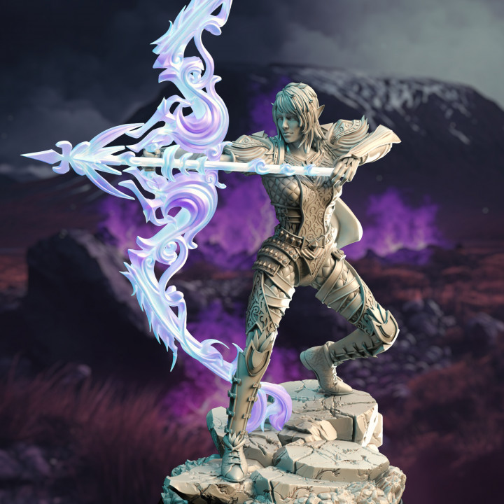 3D Printable High Elf Arcane Archer - Eldiara by DM Stash