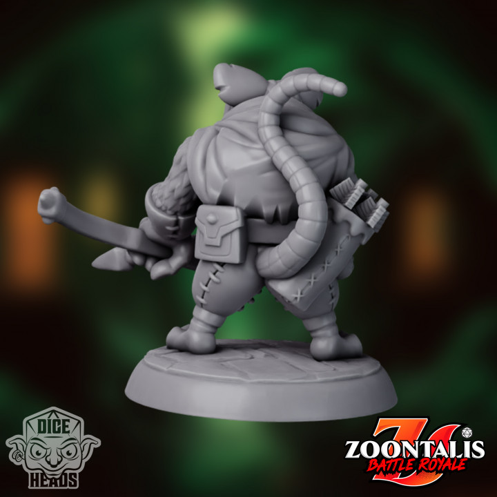 3D Printable Rat Ranger (pre-supported included) by Dice Heads