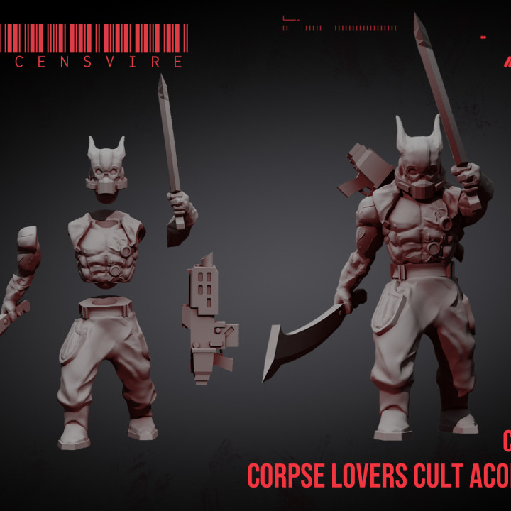 3D Printable CORPSE LOVERS CULT ACOLYTE by Marcensvire