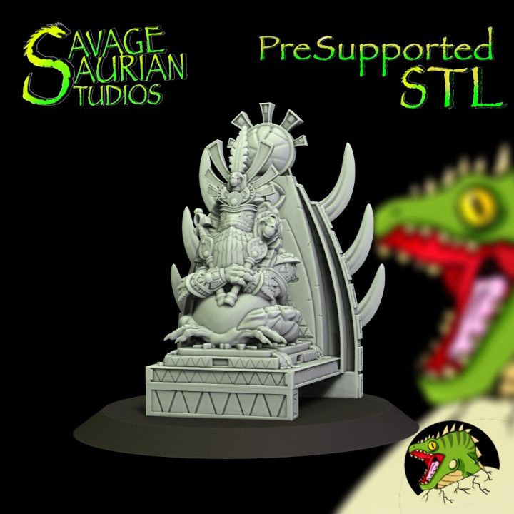 3D Printable Lizardmen - Sovereign Grand Dragon by Savage Saurian Studios