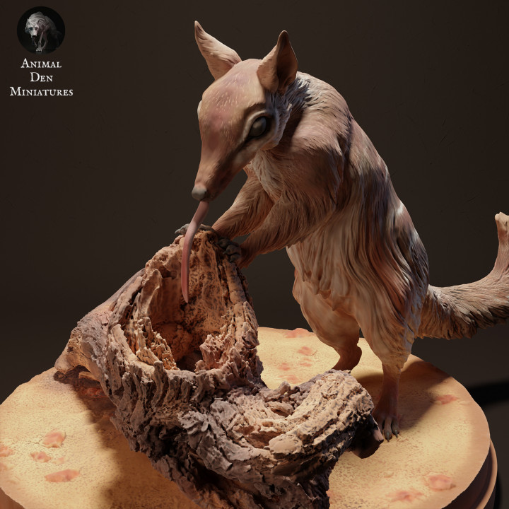 3D Printable Numbat Eating by Animal Den Miniatures