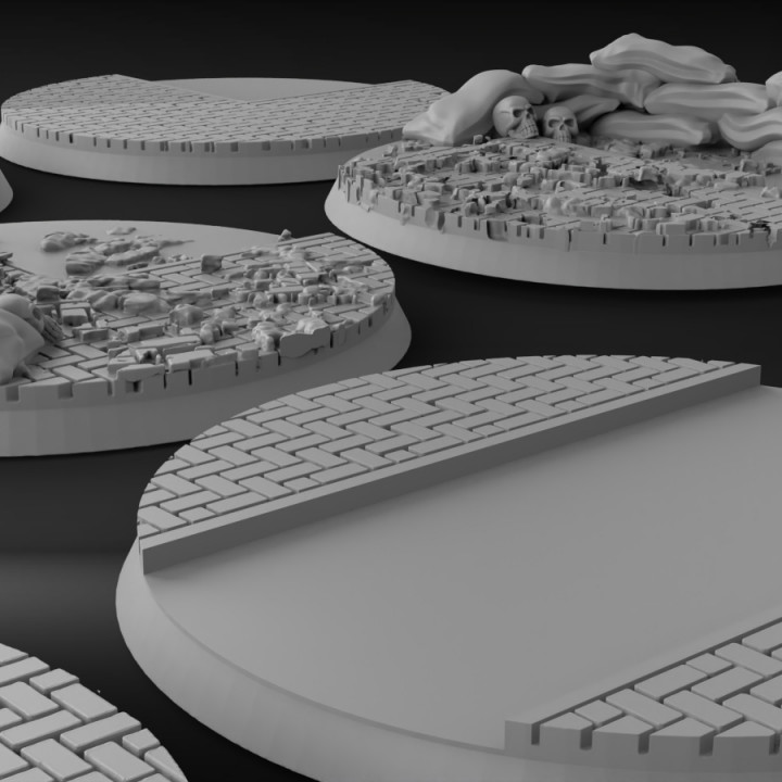 3D Printable 60mm city base by Rene Kruszinski