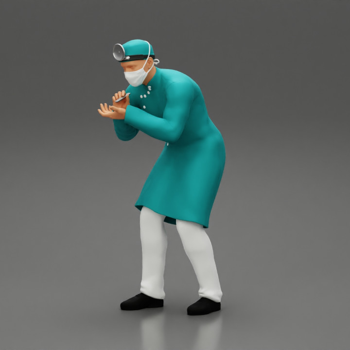 3D Printable Surgeon doctor sitting in Hospital by 3DGeschaft ...
