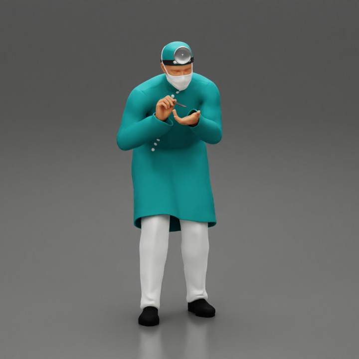 3D Printable Surgeon doctor sitting in Hospital by 3DGeschaft ...
