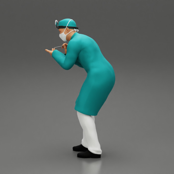 3D Printable Surgeon doctor sitting in Hospital by 3DGeschaft ...