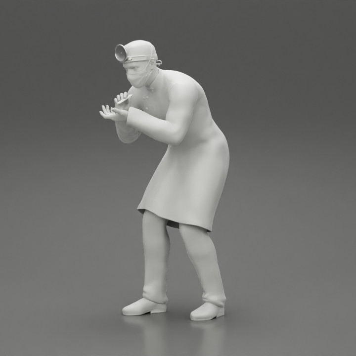 3D Printable Surgeon doctor sitting in Hospital by 3DGeschaft ...