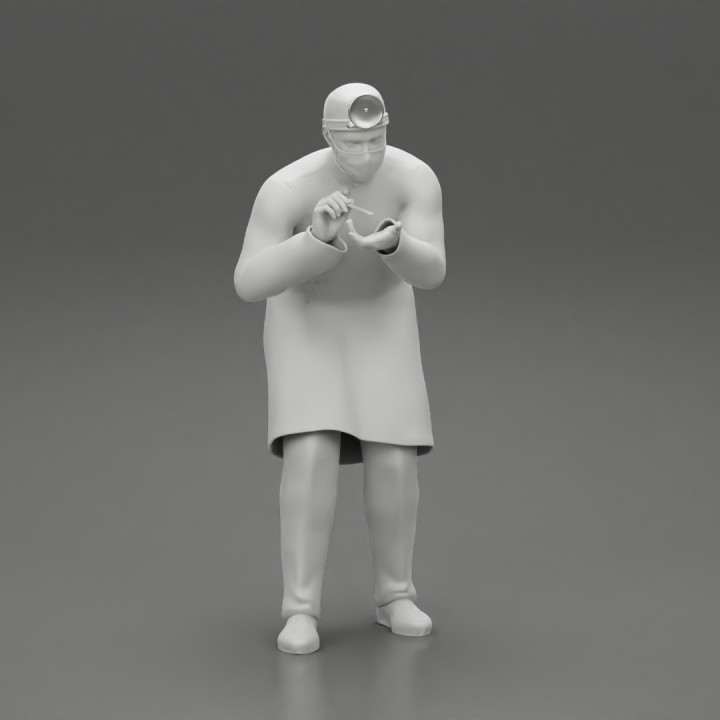 3D Printable Surgeon doctor sitting in Hospital by 3DGeschaft ...