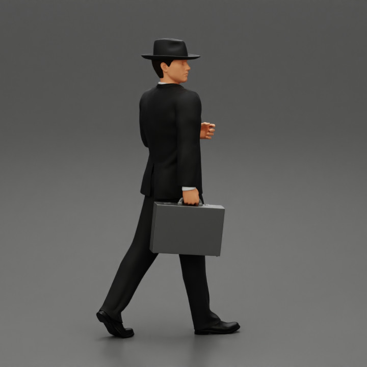 3D Printable Businessman Walking and Holding His Briefcase by ...