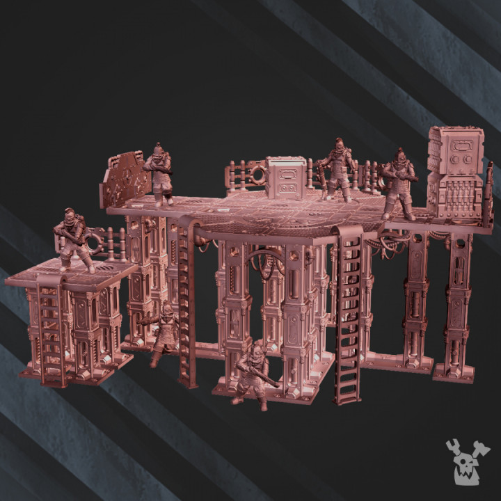 3D Printable Industrial Terrain (modular) by Taiga Miniatures