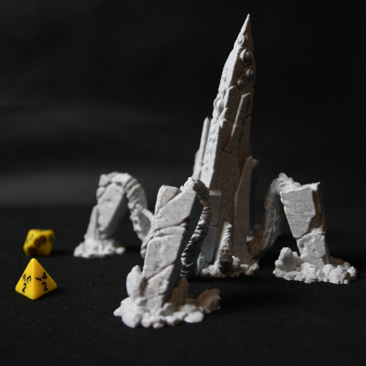 3D Printable Cursed Obelisk Rock by AdamantForm
