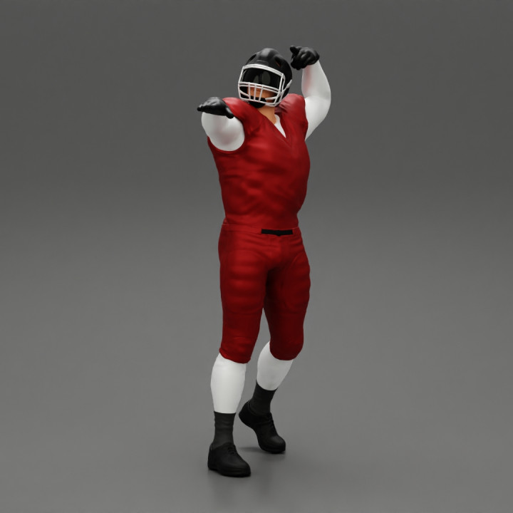 3D Printable Rugby player celebrates by 3DGeschaft Miniatures Figures