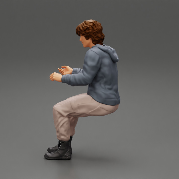 3D Printable Man sitting on driver seat in car by 3DGeschaft Miniatures ...