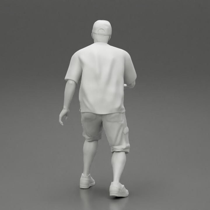 3D Printable Man bent over while walking in cap by 3DGeschaft ...