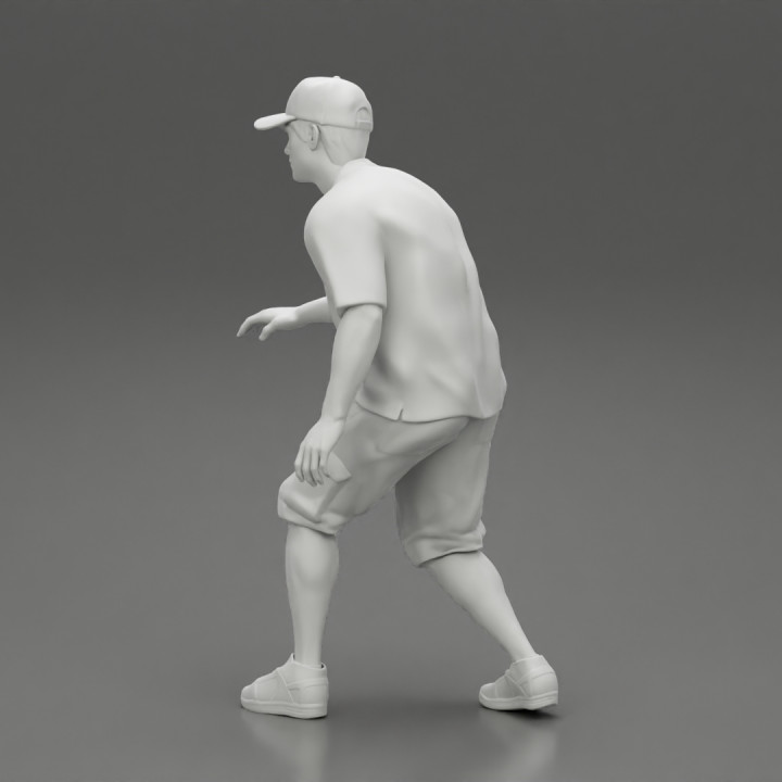 3D Printable Man bent over while walking in cap by 3DGeschaft ...