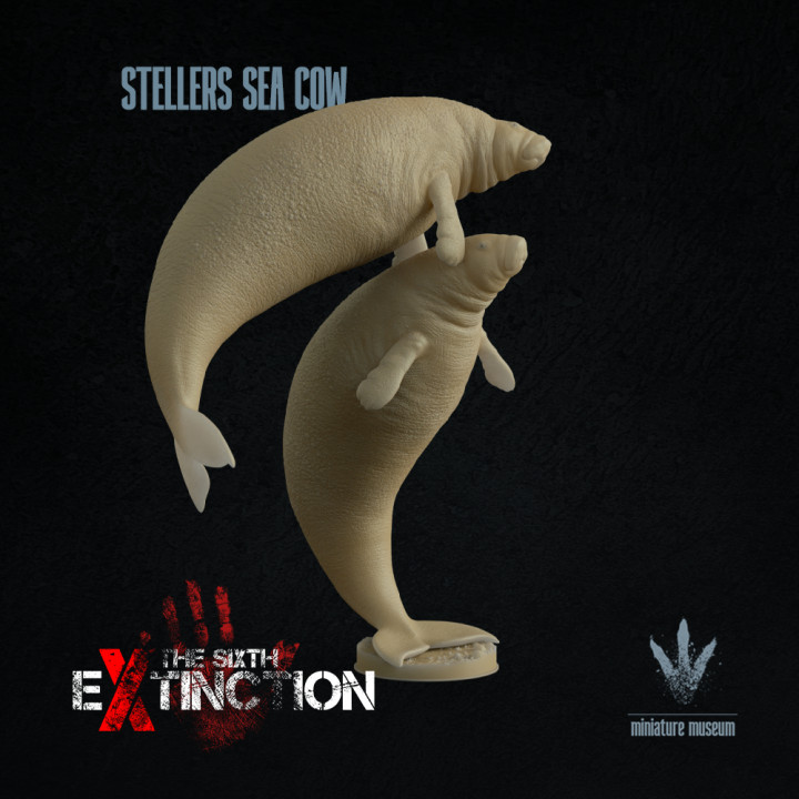 3D Printable Steller's sea cow : Gentle Giants by Miniature Museum