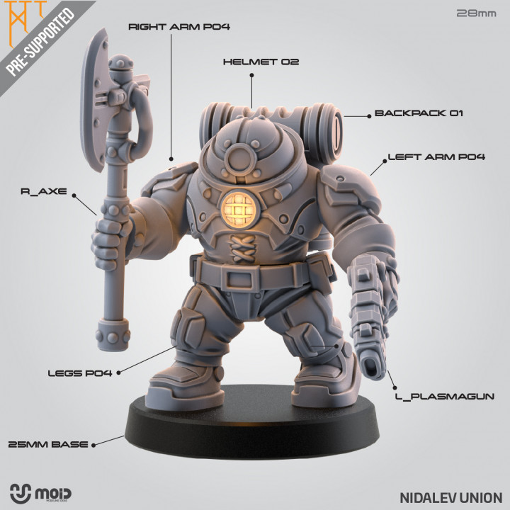 3D Printable Nidalev Union Dwarfs by Moid