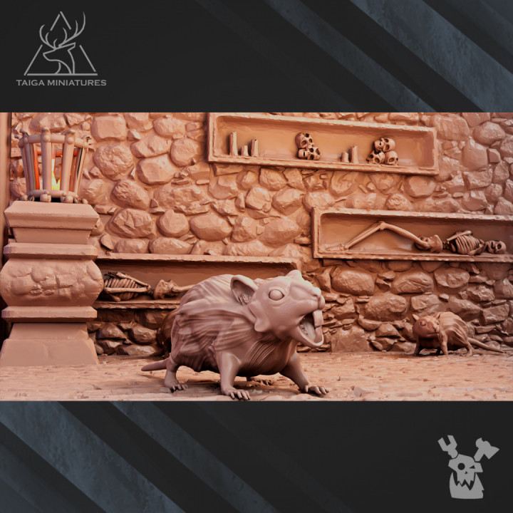 3D Printable Crypt's Rats by Taiga Miniatures