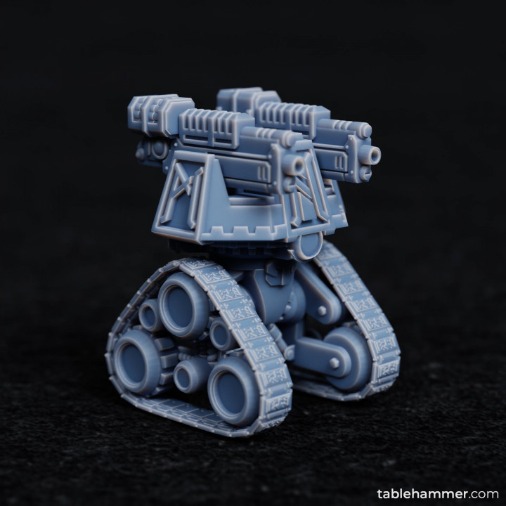 3D Printable Dwarf turret: Mobile turret gun by Tablehammer