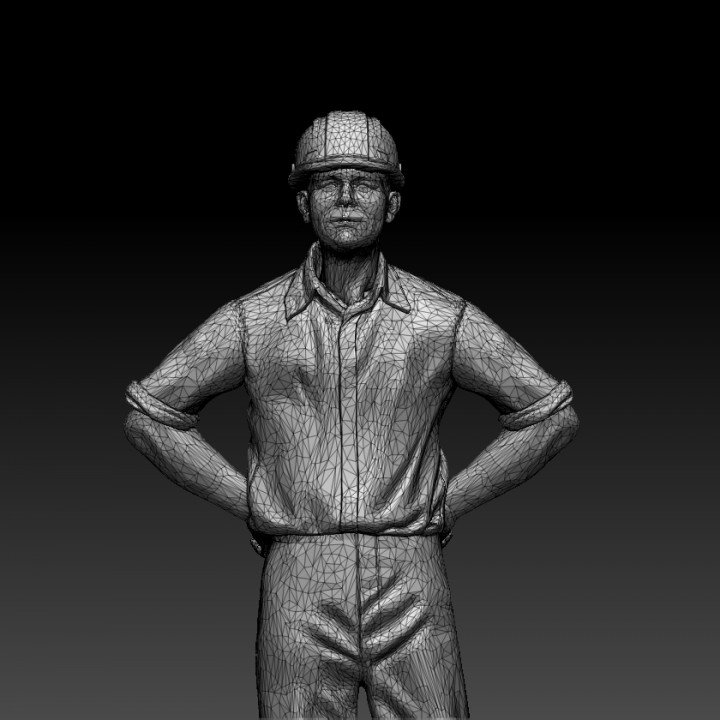 3D Printable worker by Dmitry Tishchenkov