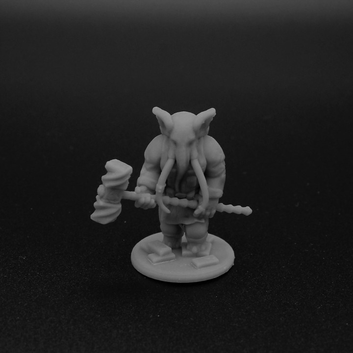 3D Printable Loxodon Blacksmith Zoboorol by Krakulu