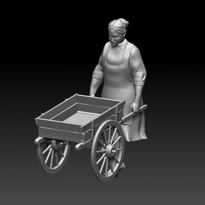 3D Printable woman worker by Dmitry Tishchenkov