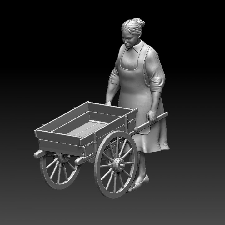 3D Printable woman worker by Dmitry Tishchenkov