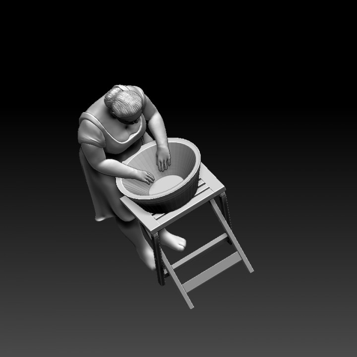 3D Printable woman worker by 3Dimontis