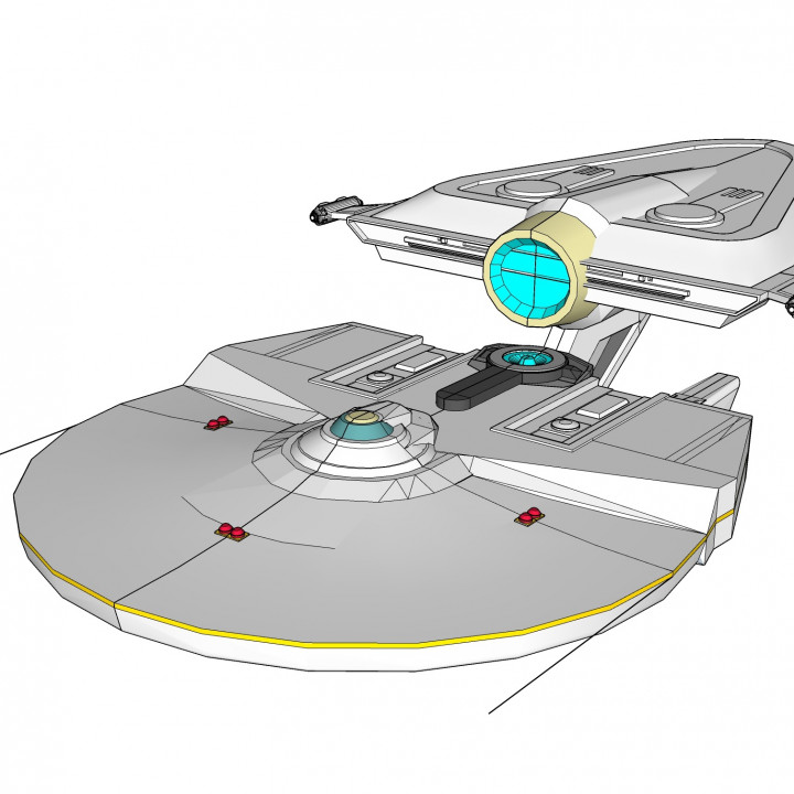 3D Printable Star Trek TMP-Era Heavy Destroyer Mk II by Tom Carr