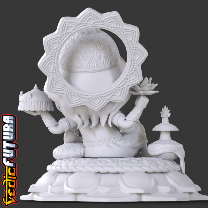 3D Printable Chibi Kubera - God of Prosperity [Easy Paint] by VedicFutura