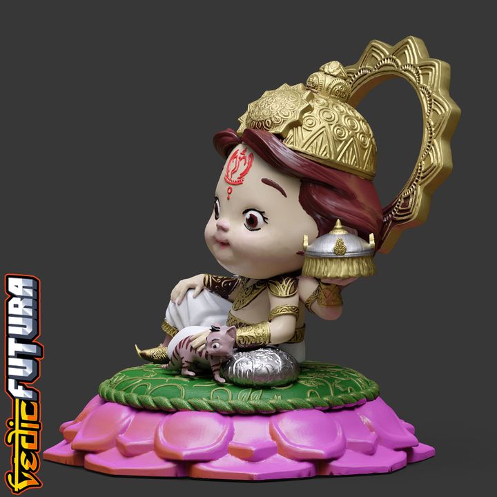 3D Printable Chibi Kubera - God of Prosperity [Easy Paint] by VedicFutura