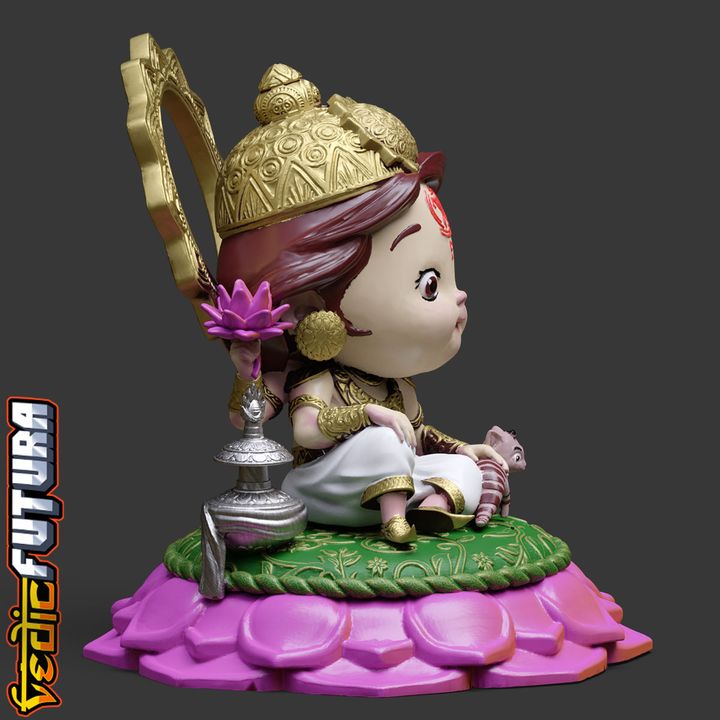 3D Printable Chibi Kubera - God of Prosperity [Easy Paint] by VedicFutura