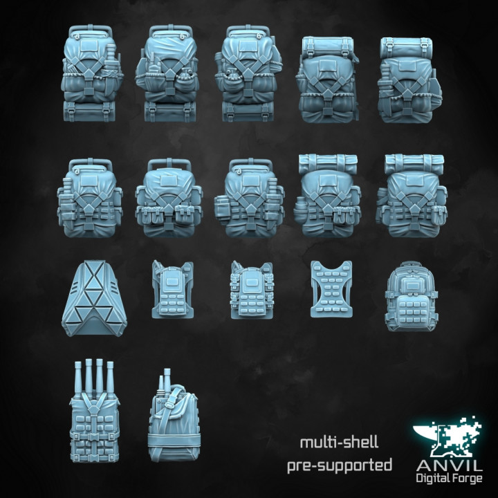 3D Printable Modern Backpacks - Anvil Industry by Anvil Digital Forge