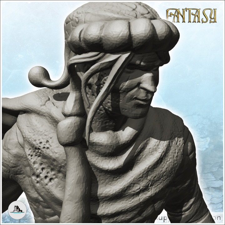 3D Printable Elf man with hat and wooden boat (7) - Medieval Fantasy ...