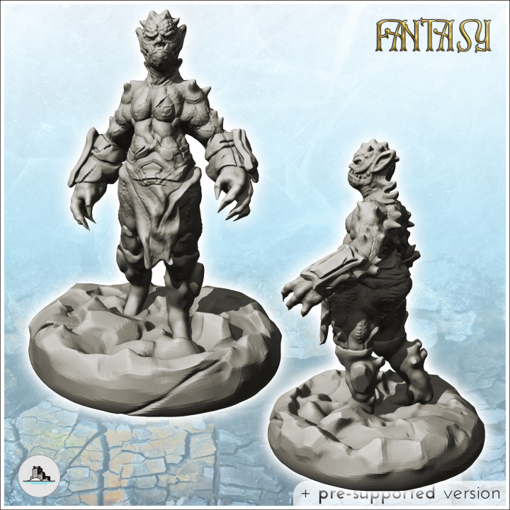 3D Printable Orc in armor with pointed ears and hands (13) - Medieval ...