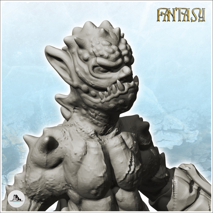 3D Printable Orc in armor with pointed ears and hands (13) - Medieval ...