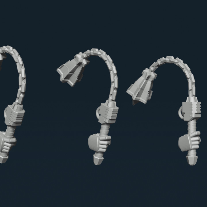 3D Printable Space Marine Power Flails by BadgersArmoury