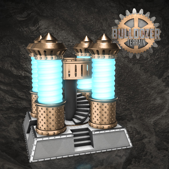3D Printable Bulldozer Terrain- steampunk storm research centre by Tom ...