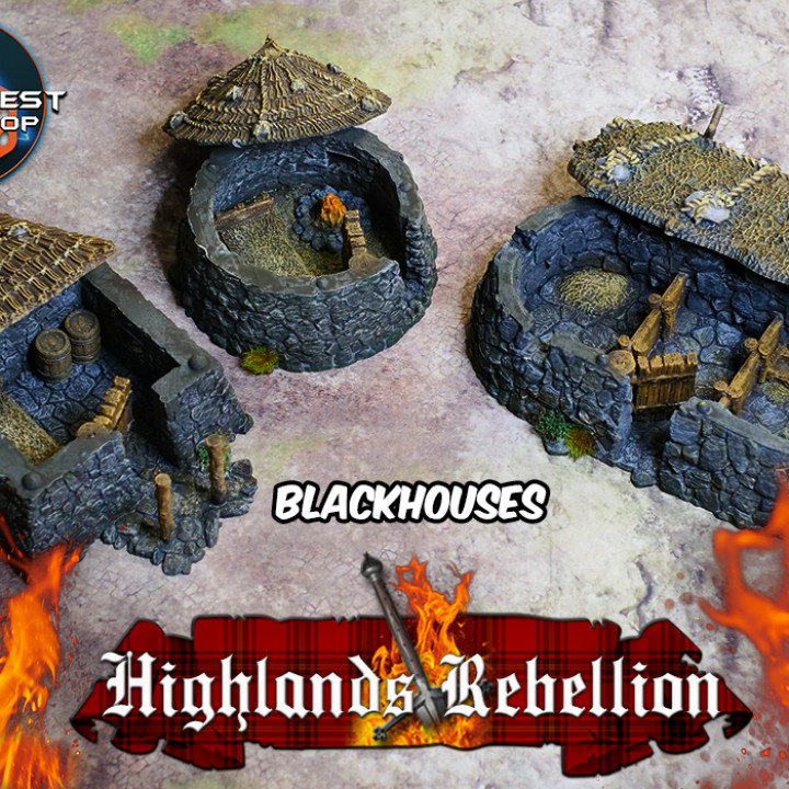 3D Printable Highlands Rebellion (Core set) by DecoQuest Workshop