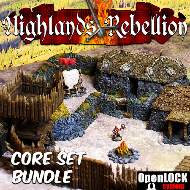 3D Printable Highlands Rebellion (Core set) by DecoQuest Workshop