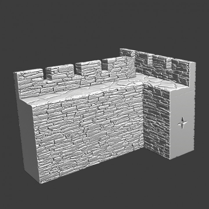 3D Printable Modular Castle system - T-set for inner walls by Northern ...